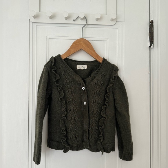 Konges Slojd | Shirts & Tops | Konges Slojd Fiol Frill Cardigan Green ...